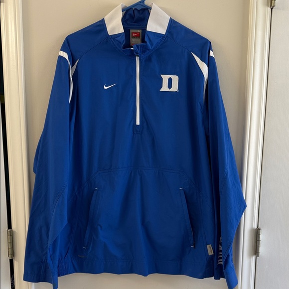 Nike | Jackets & Coats | Nike Blue Jacket With White Accents | Poshmark